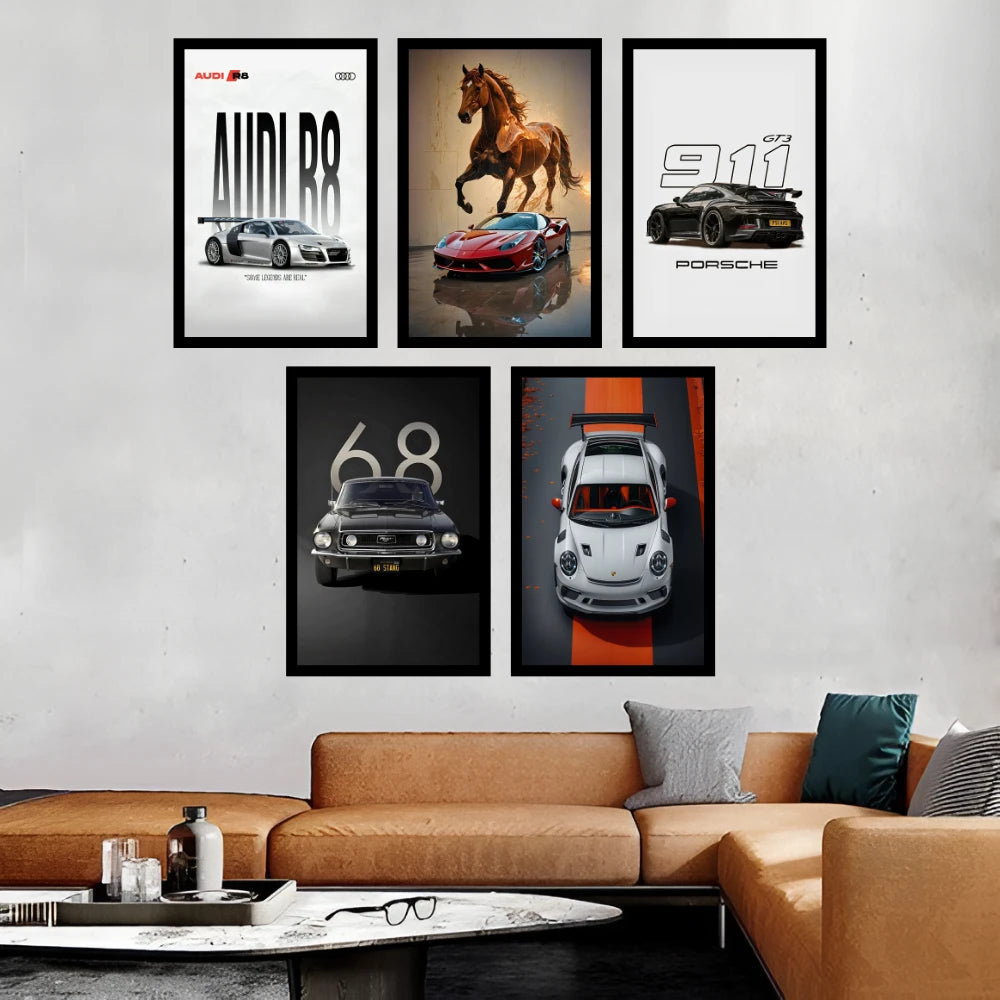The Art of Speed | Set of 5 Exotic Car Frames – Decoria Frames
