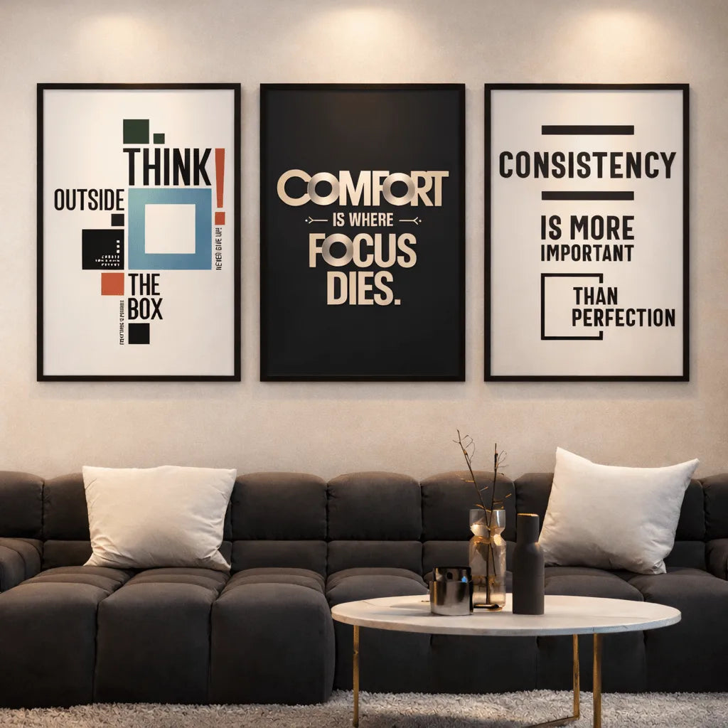 Think. Focus. Repeat. | Bold Quote Frame Set – Decoria Frames